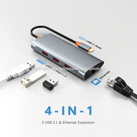 4-in-1 Usb 3.1 Hub Type C Hub With 10gbps For Usb Transmission ...