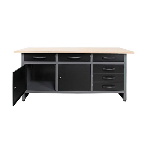 Jzd Custom Color Steel Drawers Workbenches Tool Cabinet With Wood Table ...