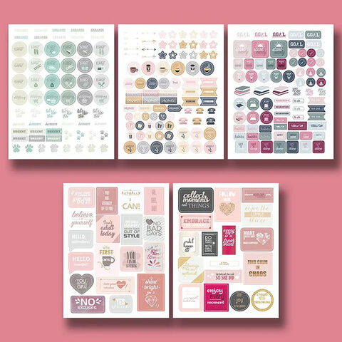 Oem/odm Printing Foil Set Monthly Sheets Planner Sticker Happy Book ...
