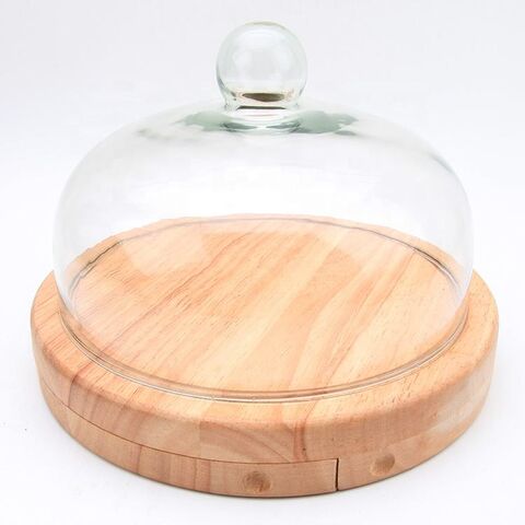 Cheese Board With Glass Dome, Cheese Board Tools Set, Glass Cheese Set ...