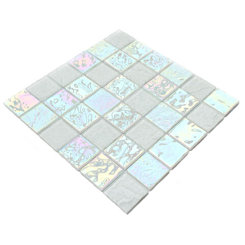 Bulk Buy China Wholesale Foshan Glass Glossy Rainbow Glass Mosaic ...
