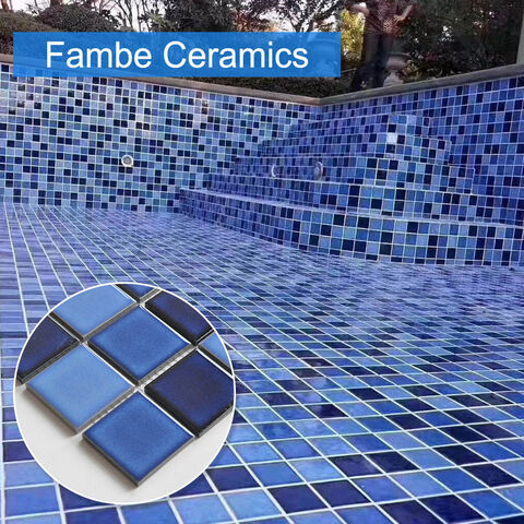 Classic Dark Blue Modern Glazed Porcelain Ceramic Mosaic Tile For ...