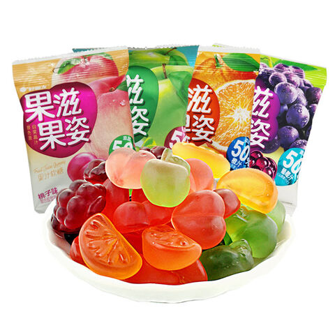 Chinese Grape Flavor Natural Hot Selling Green Soft Gummy Chewy Candy ...