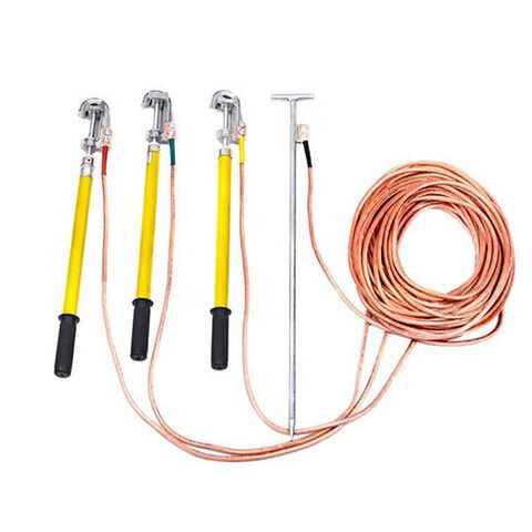 Grounding Clamp Earthing Wire High Voltage Power Electric Ground Rod ...