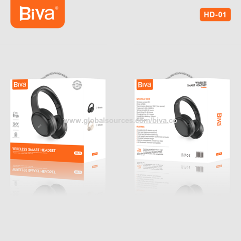 Biva Hd-01&bestseller Upgraded Active Noise Cancelling Headphones Bluetooth Over Ear Earphones ...