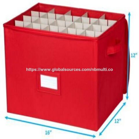 Hot Selling 80-grids Christmas Ball Storage Box 600d Oxford Non-woven ...