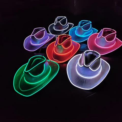 Customized Flashing Neon Led Cowboy Hat Adult Cowboy&girl Hat For ...