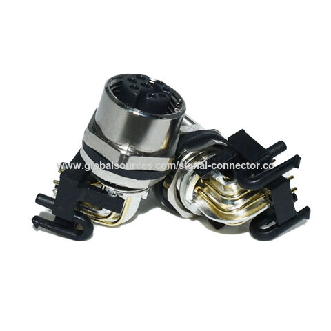 Buy China Wholesale Signal M12 Y-code 8 Pin Female Elbow Panel Mount ...
