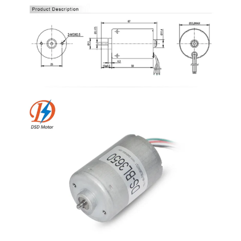 Dsd-bl3650 Bldc Motor With Controller High Torque Low Rpm Dc Brushless Motors For Medical ...