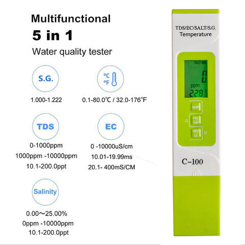 Digital Salinity Ppm Meter For Salt Water Pool Food Salt Meter ...