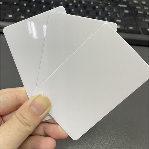 0.76mm Printable White Blank Credit Card Size 100% Pure Polycarbonate ...