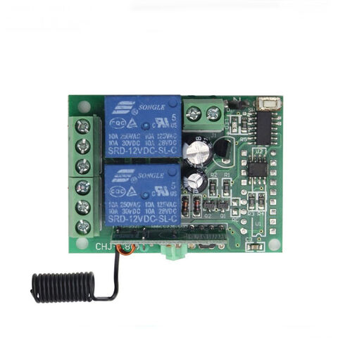 Dc12v Rf Wireless Remote Control Receiving Module 2 Channel Relay ...