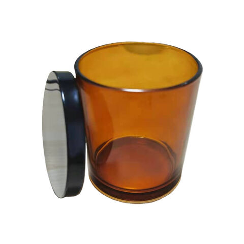 Buy Wholesale China 8090 10oz 315ml Candle Frosted Amber Glass Jar For Scented Candle With ...
