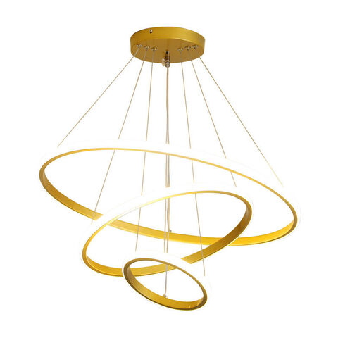 Buy China Wholesale Modern Aluminium 3 Ring Circle Led Chandeliers ...