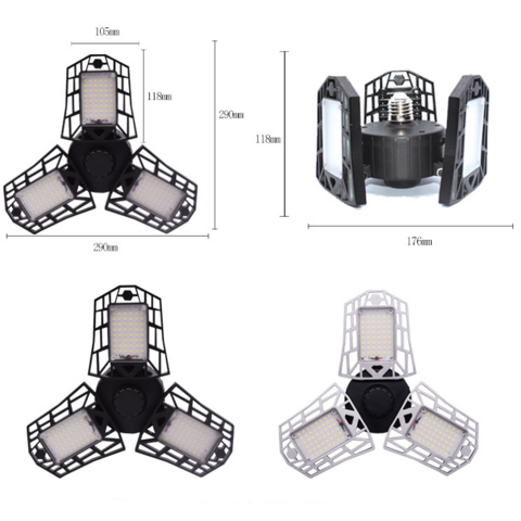 Buy Wholesale China 60w 100w Led Garage Lights Deformable Three-leaf ...