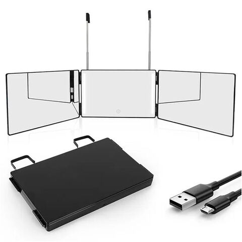 Factory Customized Large Rectangle Tabletop 360 Trifold Cosmetic ...