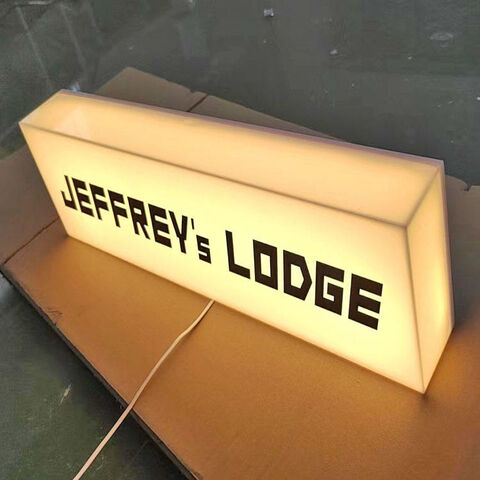 Customizable Logo Low Moq Acrylic Material Round Led Sign Light Box ...
