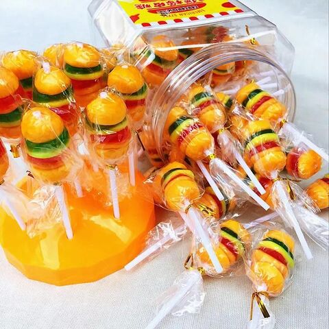 Burger Soft Candy Flavored Candy Burger Lollipop China's Best-selling ...