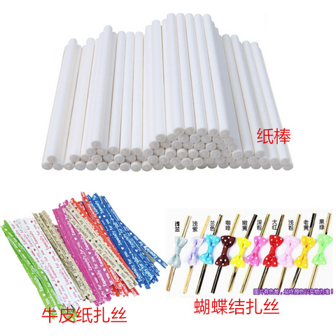 10000 Pcs/carton Lollipops Stick In Stock Clear Colorful Paper Stick ...