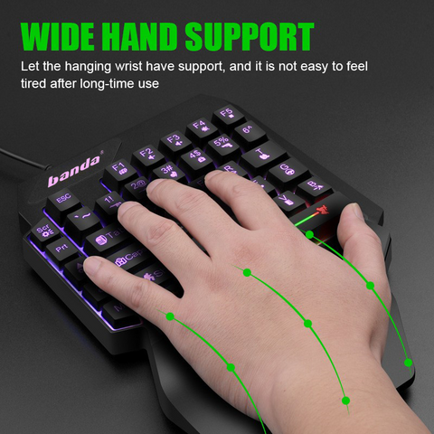 Buy Wholesale China Wholesale One-handed Keyboard Gamer Ergonomic Led ...