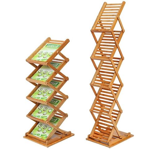 Free Standing 5 Tier Floor Magazine Display Rack Brochure Holder Stand ...