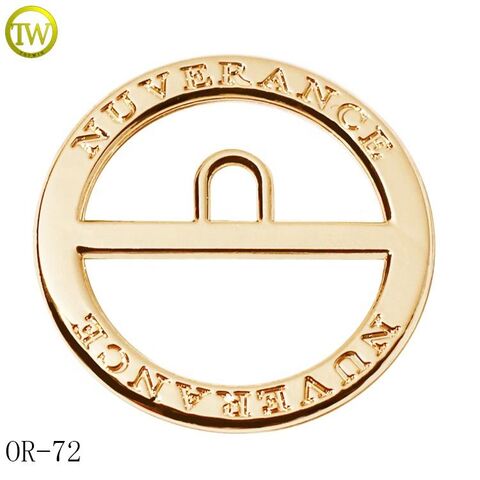Custom Gold O Shape Gold Logo Rings Buckle Swimwear Metal Parts Brand ...