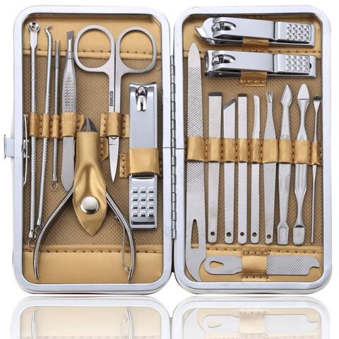 Pedicure Manicure Kit 18 In 1 Manicure Set Professional Sharp Nail ...