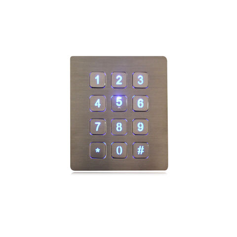 Buy Wholesale China Dustproof Industrial Flat Keys Numeric Metal Keypad ...