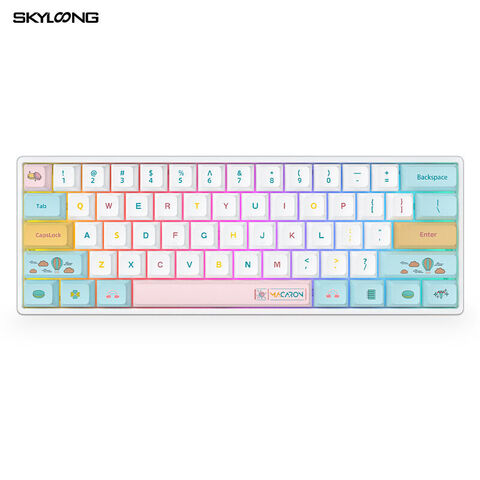 Buy Wholesale China Hot Style Custom White 60 Split Keyboard 64 Keys ...