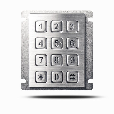 12 Keys Waterproof Rugged Stainless Steel Backlit Matrix Usb Ip65 Kiosk ...