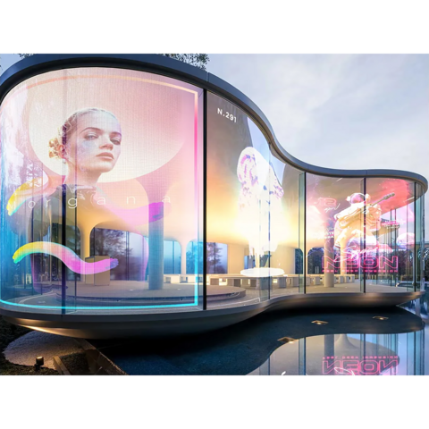 Buy Wholesale China P6 P8 P10 Transparent Led Screen Display Store ...