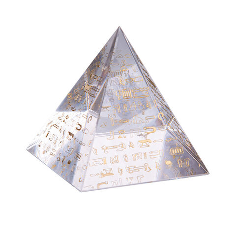 Buy Wholesale China Crystal Clear Glass Egyptian Pyramid Paperweight ...