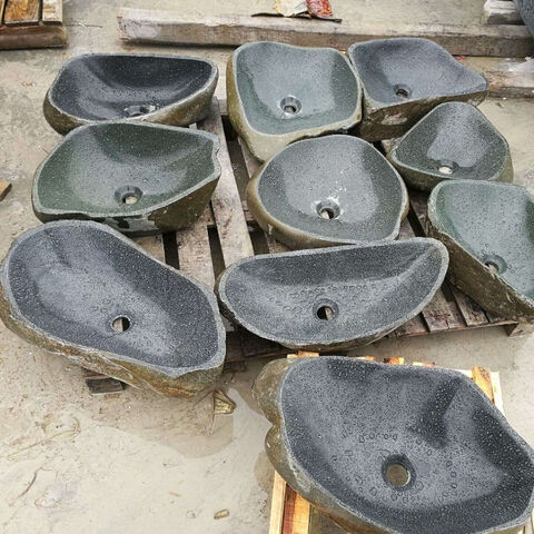 Buy Wholesale China Natural Stone Hand Wash Basin Dark Green River ...