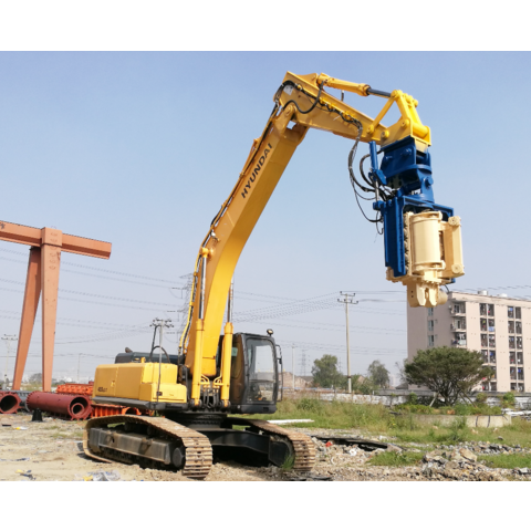 Pc200 Excavator Side Grip Hydraulic Vibro Hammer, Sheet Pile Driver ...