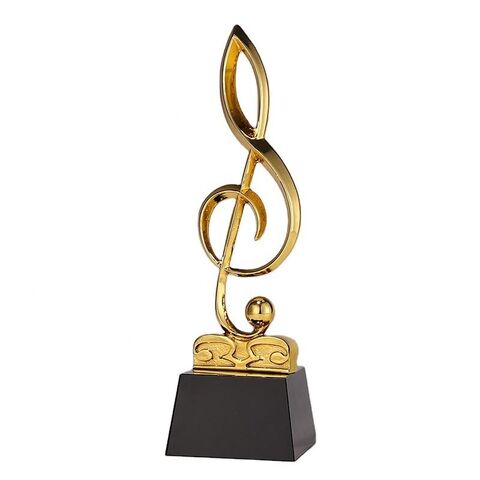 Buy Wholesale China Customized Gold Metal Musical Note Crystal Trophy ...