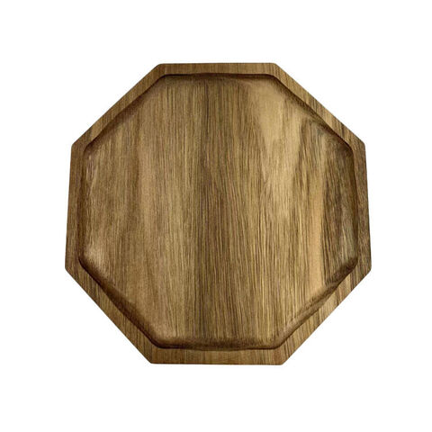 Hot Selling Acacia Wood Octagon Shape Kitchen Serving Platter Tray For ...