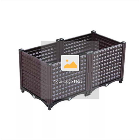 Set Of 4 Elevated Plastic Raised Garden Bed Planter Box Kit Garden ...