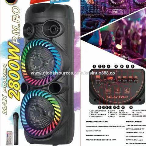 Buy Wholesale China Portable Wireless Big Led Light Sound Bass Dj ...