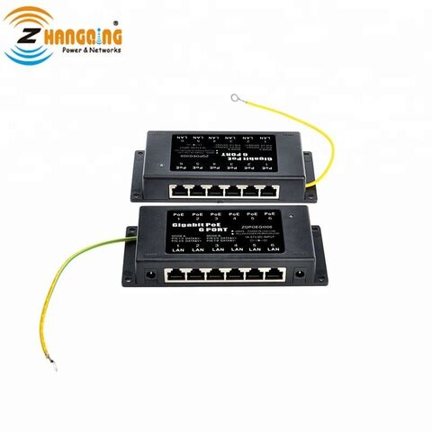 6 Ports Multi Port Passive Gigabit Poe Injector For Ip Cameras Patch ...