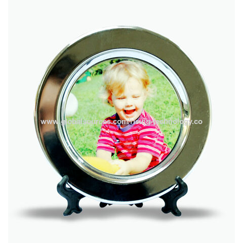 Wholesale Glossy Coated Ceramic Plate With Gold Rim Set Dye Sublimation ...