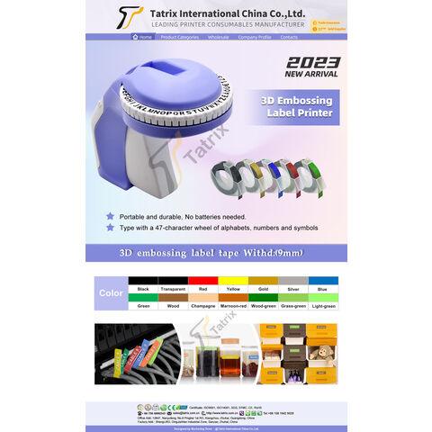 Bulk Buy China Wholesale Tatrix 3d Embossing Label Printers For Dymo ...