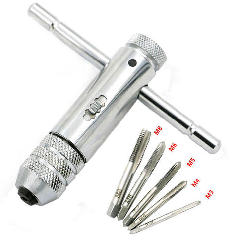T-type Adjustable Ratchet Tap Wrench Set With Hand Tapping Tool Machine ...