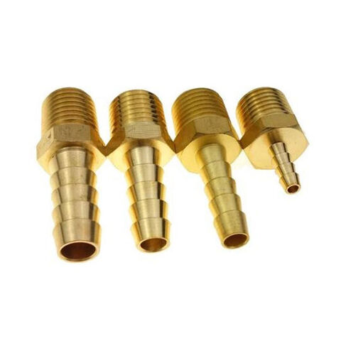 Brass Pipe Fitting 4mm 6mm 8mm 10mm 12mm Hose Barb Tail 1/8" 1/4" 1/2" 3/8" Bsp Male Connector ...