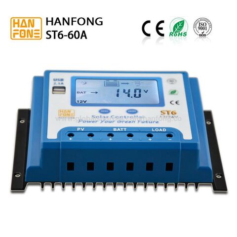 Oem Odm Big Display 12v 24v 60a Charge Controller Solar Pwm - China ...