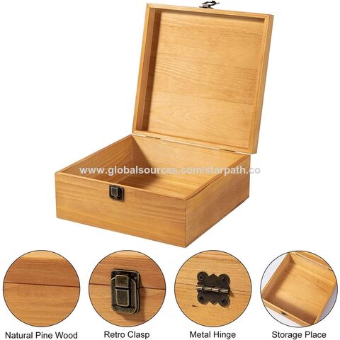 Buy Wholesale China Wholesale Wooden Storage Box Container With Hinged ...
