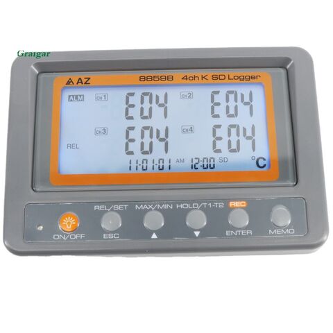 Multi-channel Digital Thermometer Az88598 4 Channel K Type Thermocouple ...