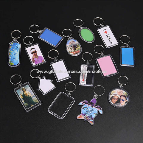 Wholesale Acrylic Keychains Promotional Blank Plastic Photo Acrylic ...