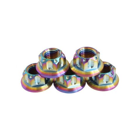 Buy Wholesale China High Strength Custom M5 M6 M8 M10 Hexagon Flange Gr5 Ti-6al-4v Color Nuts ...