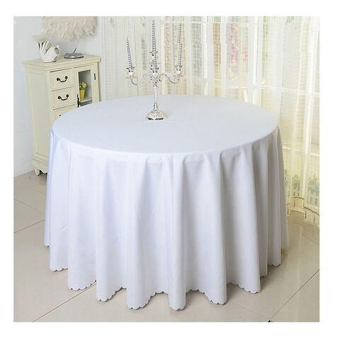Wedding Table Cloth Cover Linen Round Decoration Banquet Hotel Show ...