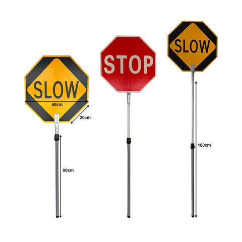 Tts19 Stop Slow Sign/custom Aluminum Stop Slow Down Sign Paddle Traffic ...